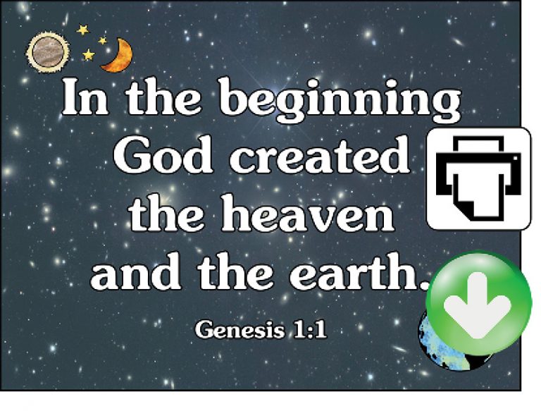 Genesis 1:1 Memory Verse Download (Ready-to-Print PDF) - Bible Visuals ...