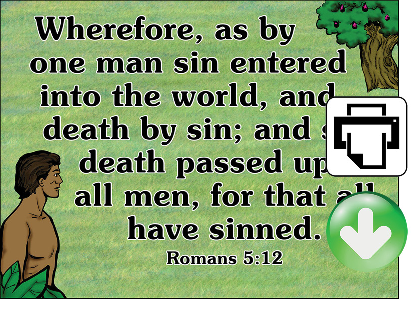 Romans 5:12 Memory Verse Download (Ready-to-Print PDF) - Bible Visuals ...