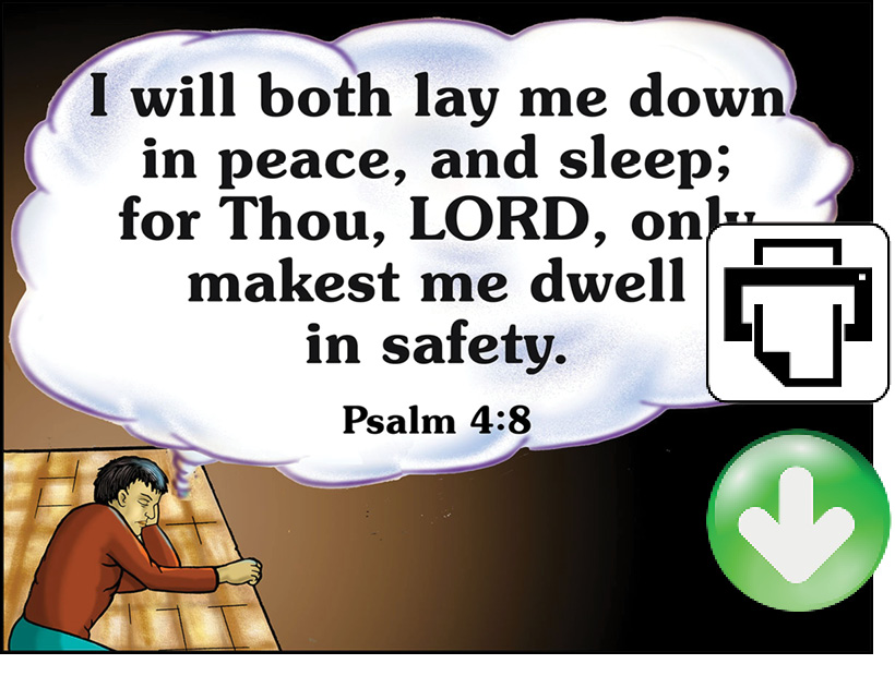 Psalms 4:8 Memory Verse Download (Ready-to-Print PDF) - Bible Visuals ...