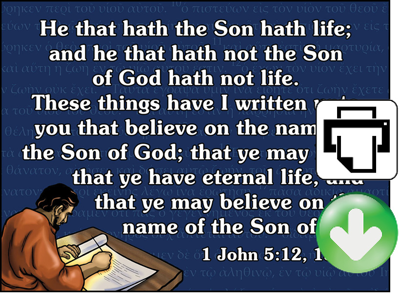 First John 5:12-13 Memory Verse Download (Ready-to-Print PDF) - Bible ...