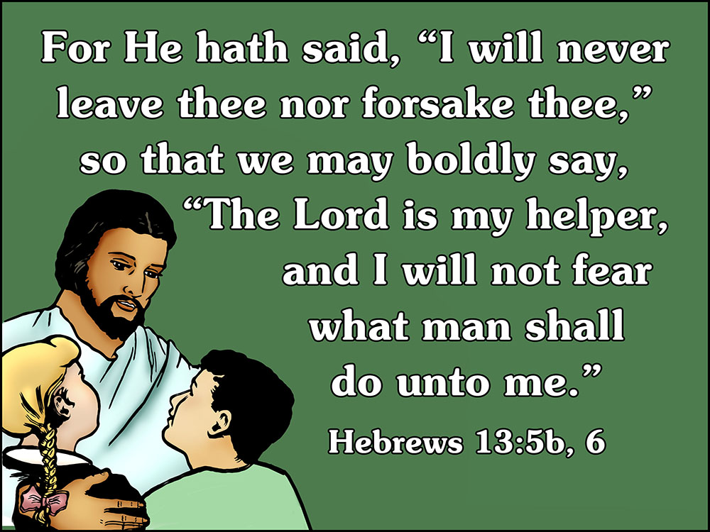 Hebrews 13:5b-6 Memory Verse Download (Ready-to-Print PDF) - Bible ...