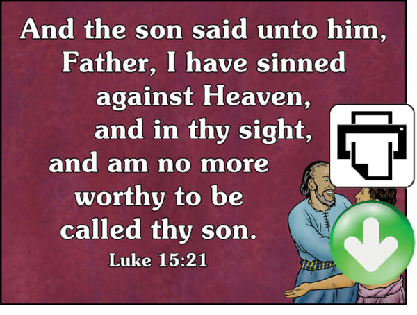 Luke 15:21 Memory Verse Download (Ready-to-Print PDF) | Bible Visuals ...